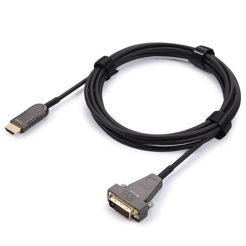 DVI to HDMI AOC, Hybrid 10.2Gbps 4K30 DVI to HDMI Active Optical Cable